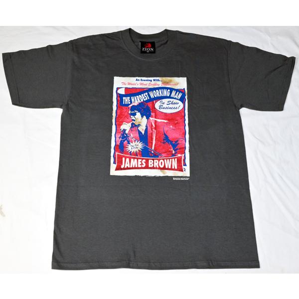 James Brown “The Hardest Working Man in Show Business”/ Made In USA / ジェームス・ブラウン オフィシャル TシャツZION / cotton 100% / M  正規輸入...