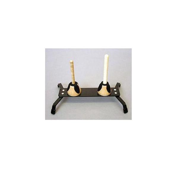 140CS2　アイダクラリネット、Ebクラリネット兼用、クラリネット2本立スタンド　【商品構成】スタンドピン9114P×1スタンドピン9112CFP×1スタンドベース140W×1別売ピンの入れ替えにより組合わせは自由に行えます。