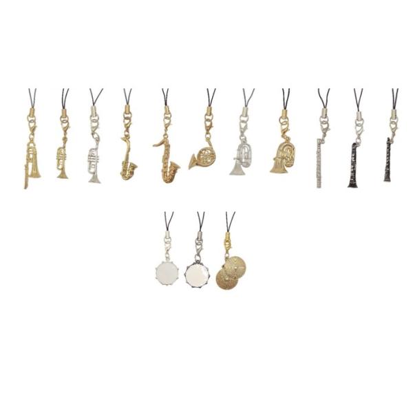 吹奏楽部　プレゼントに　吹奏楽グッズ　卒業記念品に吹奏楽ストラップ　ミニチュア楽器ストラップ　楽器ストラップスマホストラップ　携帯ストラップ　music　giftシリーズの楽器ストラップ　選択肢ご選択ください。トロンボーントランペットトラン...