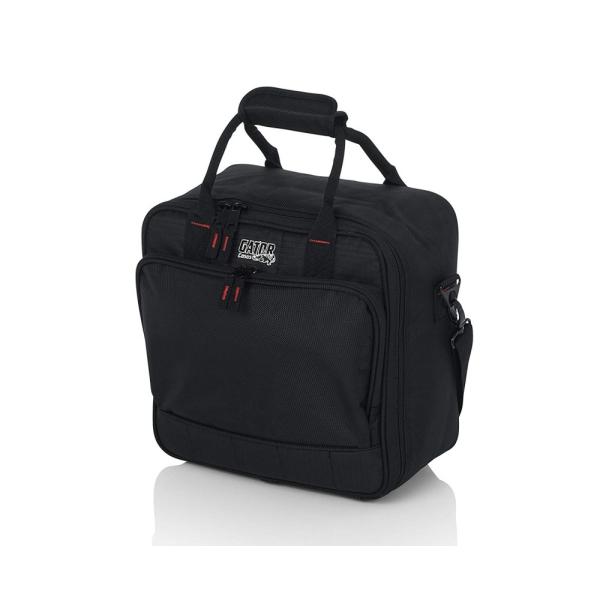 高密度ナイロン素材のミキサーバッグ ケーブルやアクセサリーなどの小物が収納可能なサイドポケットを搭載 内部は大切な楽器を保護する10mmのレイヤーパッド