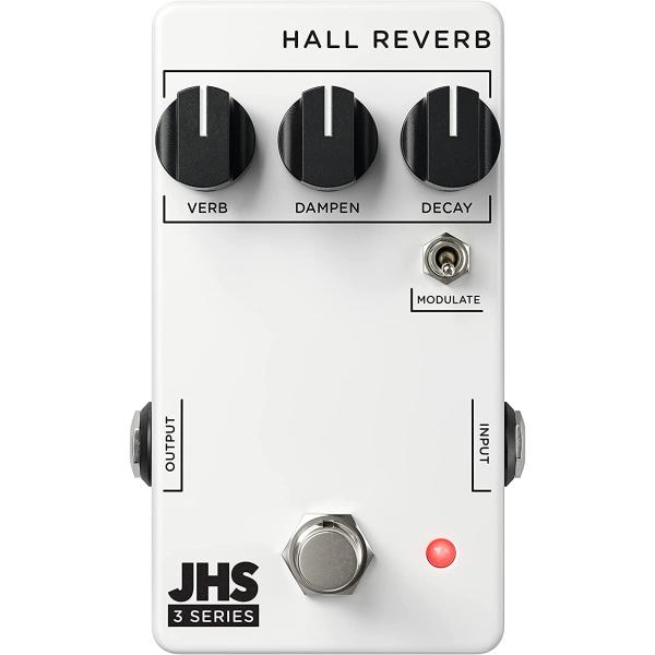 JHS Pedals 3 Series HALL REVERBは、大聖堂やホールといった、限りなく続くかのような自然なリバーブの減衰生み出す反響空間のサウンドにインスパイアされています。このペダルは重厚で異世界のようなリバーブを求めるプレイ...