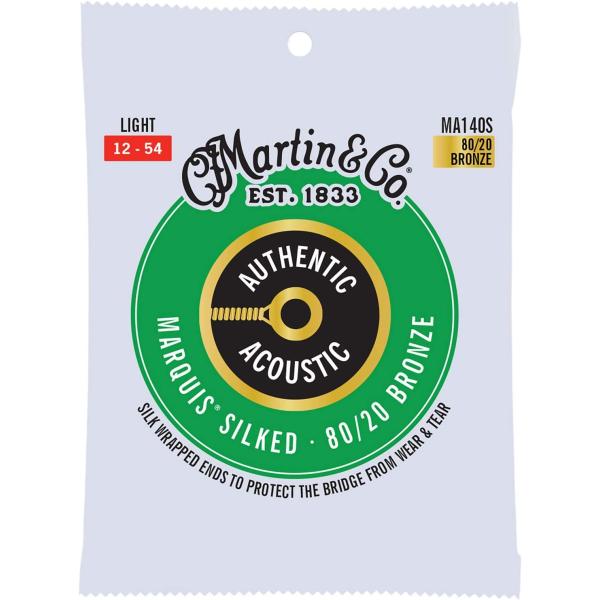 MA140S AUTHENTIC ACOUSTIC MARQUIS SILKED 80/20 BRONZE Lightは、定番ライト・ゲージのアコースティックギター用ブロンズ弦。アコギ本来の音を活かす、どんなアコギにもマッチするトーンが魅力...