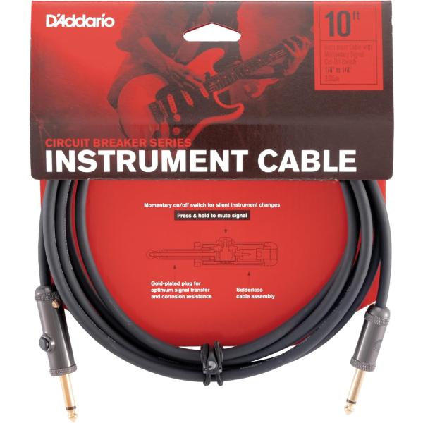 Circuit Breaker Cableはポップ音やスクイール音等のノイズから楽器を守るために開発されたケーブルです。ギターにプラグがささった状態でミュートボタンを押すとステージ上でのクリックノイズやハウリングをシャットアウトすることがで...