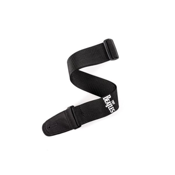 ビートルズファン必見の、アイコニックなThe Beatles のロゴ刺繍入りのポリプロピレンストラップ。・ポロプロピレン製ストラップ ・"The Beatles" ロゴ刺繍入り ・長さ調整幅:約86cm ~ 149cm