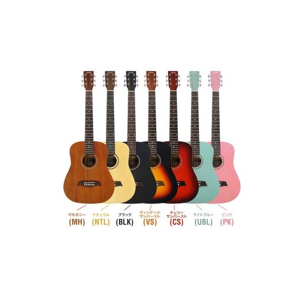 【仕様】TOP: Mahogany（MH/BLK/PK/UBL）　　: Spruce (NTL/VS/CS)SIDES &amp; BACK: MahoganyNECK: NatoFINGERBOARD: RosewoodSCALE: 58...