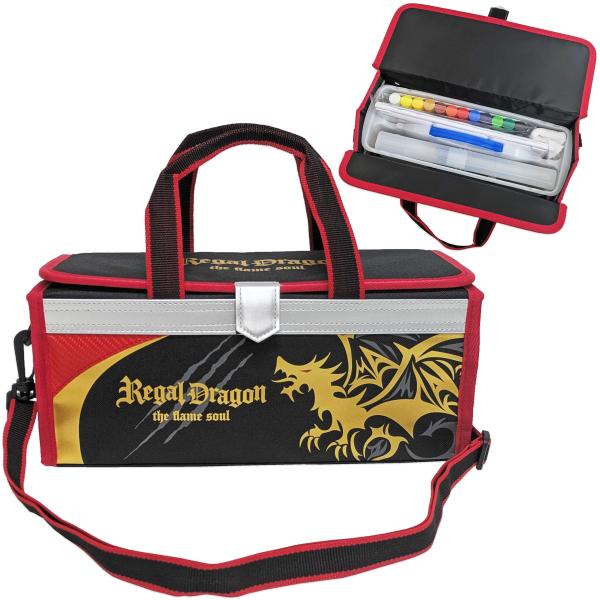 黒×赤にゴールドのドラゴンがかっこいい水彩絵の具セット。小学生の男の子に根強い人気のドラゴン柄の画材セットです。小学生の男の子におススメのしっかりした素材で汚れも目立ちにくい絵の具セット。新しくなったカラーパレットは、三重コーティングで汚れ...