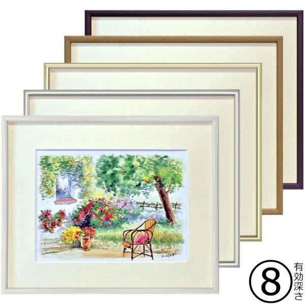 シンプルなアルミ製の額縁です。サイズ&amp;カラーバリエーションが豊富!金属ならではのすっきりシャープな額装に仕上がります。シンプルな仕上がりが求められる、写真用に特におすすめ。洗練された形状に、色味が映える5色からお選びください。一般額...