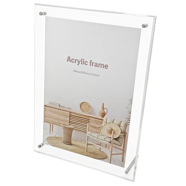 両面アクリルで挟むシンプルフレーム。壁面と卓上、どちらにもスタイリッシュに飾れます。厚みのない紙状の品物にお使いください。構造上、色紙など厚みのある品物には対応できません。構造上、飾る品物と表面カバーのアクリルが密着します。飾る品物によって...