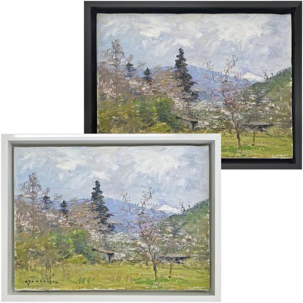 作品の周囲にほとんど余白を取らない箱額タイプの仮縁。同形状の「仮縁 コア」だと作品周囲に25ミリほどの余白がありますが、こちらのフロートだと5ミリ以下の余白しかありません。コアに比べ、よりコンパクトでシンプルな額装になります。ホワイトとブラ...