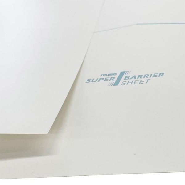 ベニヤの裏板やダンボールなどから発生する、リグニンや酸化物質といった有害物質をブロックするバリアシート。裏板や厚み調整材などの問題を一手でカバーできる多機能性が魅力。既製の額縁に1枚加えるだけで、保存条件を格段に向上させます。額縁の内側に向...