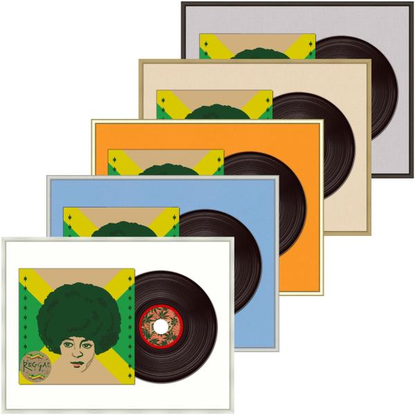 レコードを見せつつLPジャケットが飾れる!ジャケットとレコード盤をはめ込むマットが付属します。厚さ4-6ミリ程度のジャケットに対応。商品画像で「はめ込み部分の大きさ」もご確認ください。LPジャケットのデザインが際立つ、アルミ製のシンプルな額...