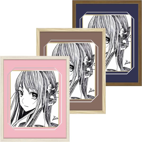 保存性に特化した、小色紙(こじきし/182×212ミリ)用の額縁です。小色紙は古い規格の色紙サイズになります。はめ込んだ色紙の角だけを押さえるので、色紙をほとんど隠しません。色紙を端まで余さず見せたい場合におすすめです。はめ込みマットには1...