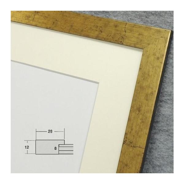 モダンなデザインの額縁ですので作品を素敵に引き立てます。とても軽量な水彩額縁です。Ｆ4用にクリームマットで加工してあります。窓寸法　約32.2×23cm希望により窓寸＆マット色は変えられます。木製水彩額縁/アクリル付き吊り金具縦横付き　紐付...