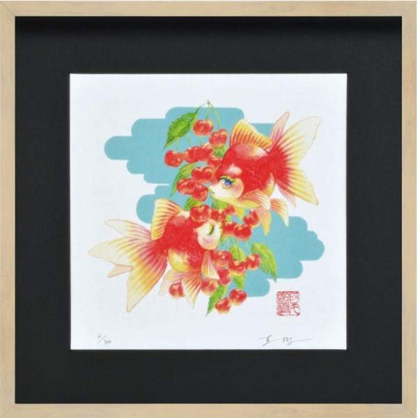 フレーム：9102　乳白サイズ　：300角（外寸316×316mm）お取り寄せに【1〜2週間ほど】かかります。数量限定商品ですので売り切れてしまうことがございます。あらかじめご了承ください。岩本 夏樹（いわもと なつき）百貨店の催事や水族館...