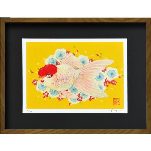 フレーム：9102　茶サイズ　：太子（外寸395×304mm）お取り寄せに【1〜2週間ほど】かかります。数量限定商品ですので売り切れてしまうことがございます。あらかじめご了承ください。岩本 夏樹（いわもと なつき）百貨店の催事や水族館のイベ...