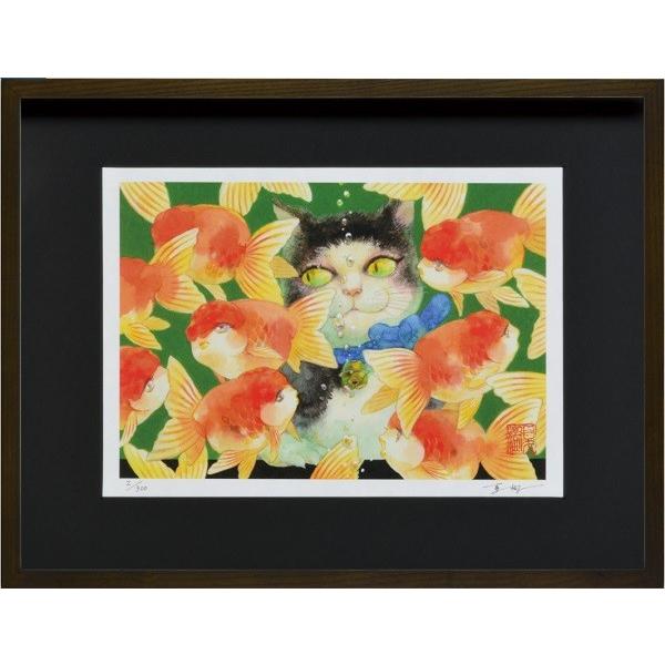 フレーム：9102　墨サイズ　：太子（外寸395×304mm）お取り寄せに【1〜2週間ほど】かかります。数量限定商品ですので売り切れてしまうことがございます。あらかじめご了承ください。岩本 夏樹（いわもと なつき）百貨店の催事や水族館のイベ...