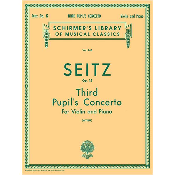 関連words：G. Schirmer/学生のためのヴァイオリン協奏曲第3番ト短調 作品12　Third Pupil's Concerto (Schuler-Konzert No. 3)