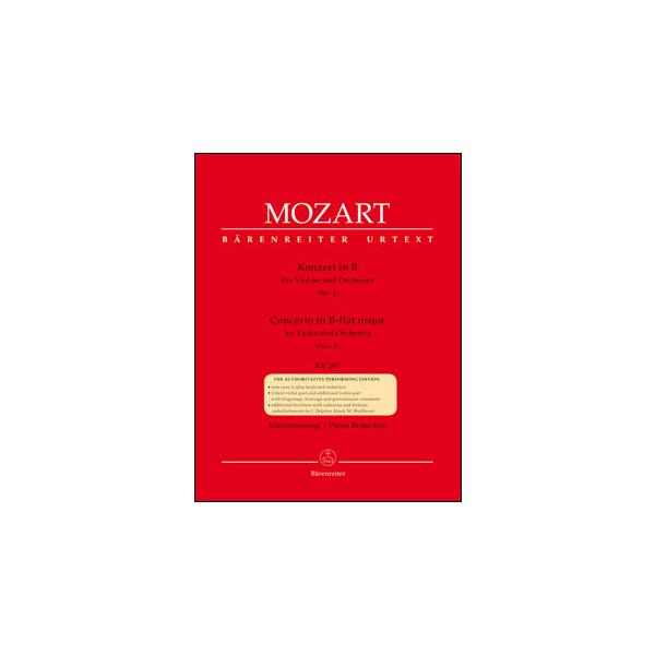 関連words：BAERENREITER/ヴァイオリン協奏曲 第1番 変ロ長調 K 207