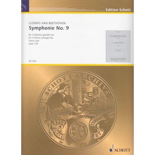 SCHOTT ショット(パナムジカ) 【SCHB61】 リストの編曲による2台のピアノのためのベートーヴェンの第九。 抜粋ではありません、完全な全曲編曲です。1冊104ページ、1人分 としても52ページ、弾く方も聴く方も疲れそう(^^;　お...