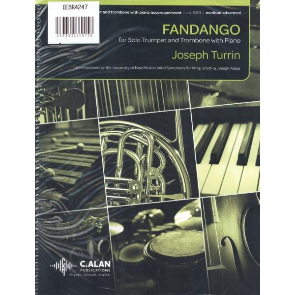（株）ミュージックエイト 【IEBR4247】【収録曲】ＩＥＢＲ４２４７ 輸入 ファンダンゴ（ジョゼフ・トゥリン）（金管二重奏+ピアノ）【Fandango】