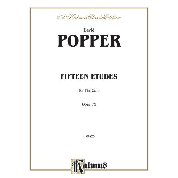 ロケットミュージック 【CES580】【収録曲】ＣＥＳ５８０ 輸入 ポッパー／１５のチェロ練習曲 ｏｐ．７６《輸入チェロ楽譜》