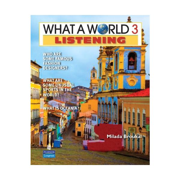 ピアソン・ジャパン（ＪＰＴ）  What A World Listeningは、英語のコミュニケーションスキルを伸ばすためのテキストです。全３レベルのテキストで、歴史、地球環境、世界の食べ物、古代ギリシャなどにちなんだ実話をベースに構成され...
