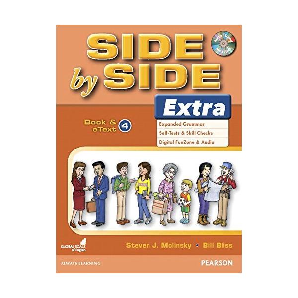 ピアソン・ジャパン（ＪＰＴ）  大人気シリーズSide by Sideの方法論を基に作られたSide by Side Extraでは、新登場のeTextで学生の学習も教師の指導もパワーアップさせます。会話中心でダイナミックなアプローチを補う...