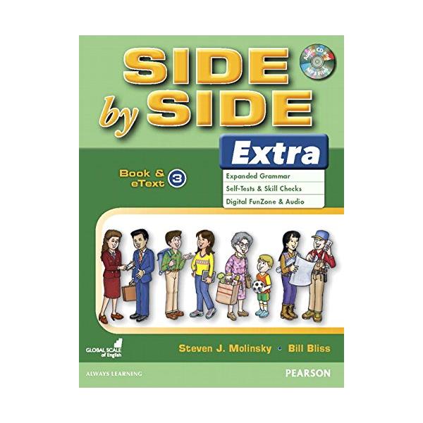 ピアソン・ジャパン（ＪＰＴ）  大人気シリーズSide by Sideの方法論を基に作られたSide by Side Extraでは、新登場のeTextで学生の学習も教師の指導もパワーアップさせます。会話中心でダイナミックなアプローチを補う...