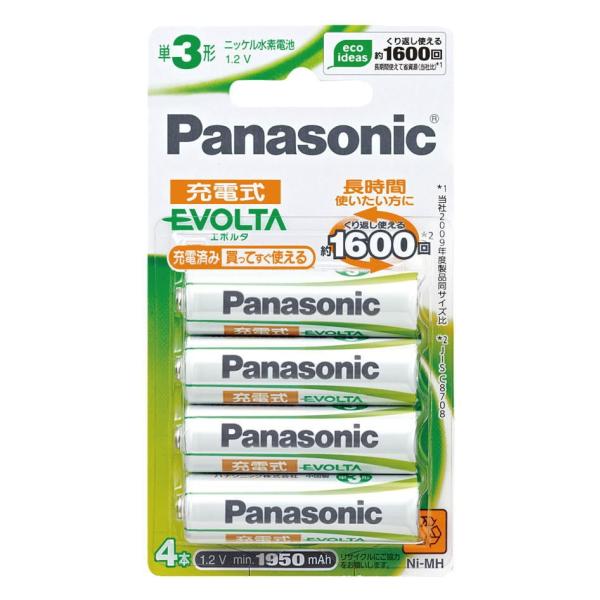 ・約1,800回くり返し充電のできる、環境に配慮した電池です。・充電済なので、すぐに使えます。また、自然放電制御技術により、充電後1年後でも約80％の容量を維持。容量抜けが非常に少なく、一度充電しておけばすぐに使用できます。規格：単4形 1...