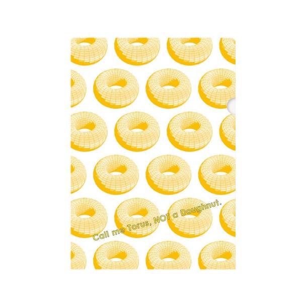 クリアファイル（トーラス）著作： 出版社：数研出版発行日：仕様：A4変型判対象：一般向数学界では有名なトーラスをモチーフにしたクリアファイルです。“Call me Torus， NOT a Doughnut.”（僕はトーラスだ。ドーナツじゃ...