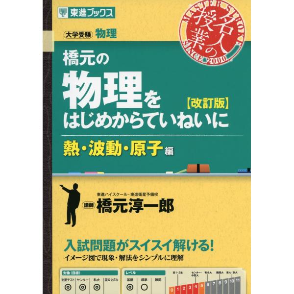 【発売日：2017年06月23日】名人の授業橋元の 物理をはじめからていねいに 熱・波動・原子編 ［改訂版］大学受験 物理ISBN10：4-89085-739-7ISBN13：978-4-89085-739-5著作：橋元淳一郎 著出版社：東...