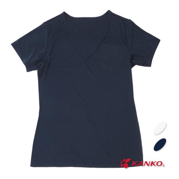 カンコー学生服のセーラー服用インナーシャツ衿ぐりのカットがセーラーの衿のカットにあわせたVカットになっています。さらっとした手触りの機能性素材使用 ・抗菌防臭 ・吸汗速乾 ・抗菌防臭 ■品質：ポリエステル100％■カラー：シロ/コン■袖丈：...