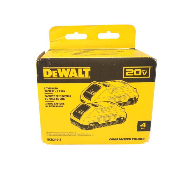 ■商品名DEWALT デウォルト 20V MAX 4Ah リチウムイオンバッテリー 2個パック (DCB240-2)- ブランド: DEWALT- モデル: DCB240-2- バッテリータイプ: リチウムイオン- バッテリー数: 2個- ...