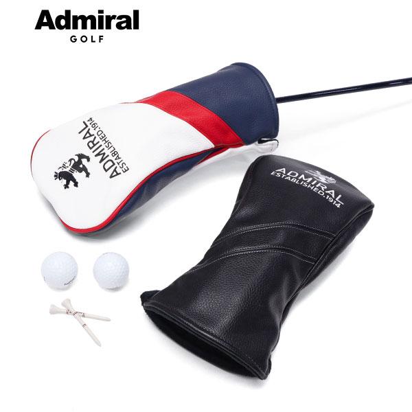 シンプルなのに華やか気品漂うヘッドカバー高級感のある深めのエンボス合皮を使用した、ドライバー用ヘッドカバー。カラー展開：ブラック(10)、トリコロール(90)アドミラルゴルフ ヘッドカバー Admiral GOLF ドライバー ブランド メ...
