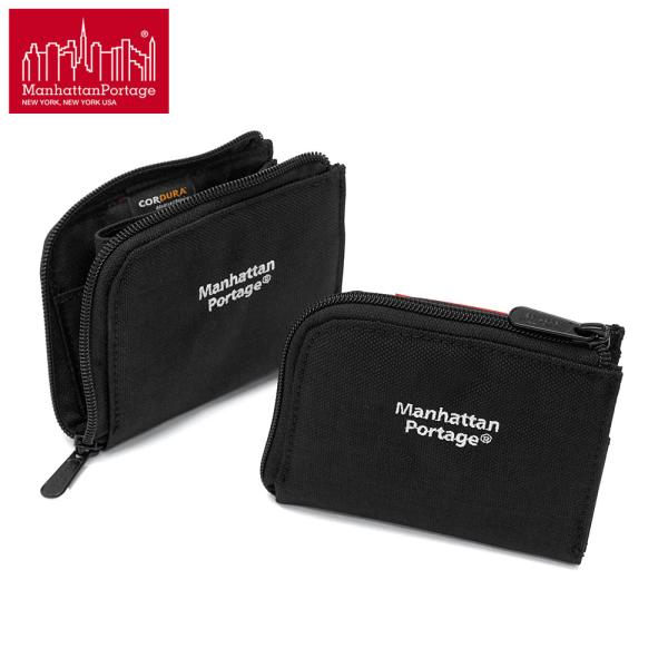 刺繍ロゴがポイント飽きのこないデザイン多くの支持を集める『Manhattan Portage』のアクセサリーラインから、ウォレットが新登場。カラー展開：Black(BLK)マンハッタンポーテージ コインケース Manhattan Porta...