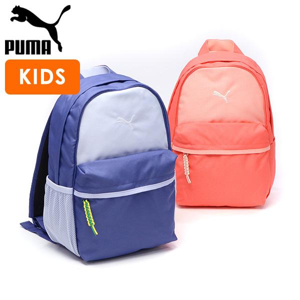軽くて動けるこどもスタイル軽くて背負いやすい13Lのキッズリュック。小学生低学年や園児にも使いやすいサイズ感で、通園・遠足・習い事まで活躍します。カラー展開：ピーチフロスト(02)、ブルークリスタル(01)プーマ リュック PUMA キッズ...