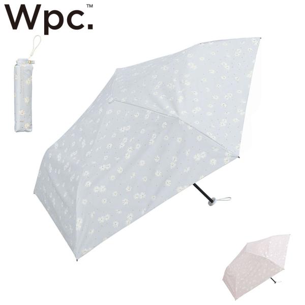 上品でかわいい♪デイジー柄デザイン重さ126gの超軽量タイプの小さいお花が散りばめられた可愛いデザインの折りたたみ日傘。カラー展開：グレー(GY)、ピンク(PK)ダブリュピーシー 折りたたみ傘 Wpc. レディース 晴雨兼用 おしゃれ 傘 ...