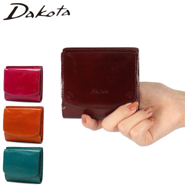 手元を華やかに彩るツヤとカラーが魅力艶やかなイタリアンレザーで仕立てた『バンビーナ2』シリーズの二つ折り財布。カラー展開：ピンク(32)、オレンジ(34)、ブルー(65)、ブラウン(40)ダコタ 二つ折り財布 Dakota レディース 二つ...