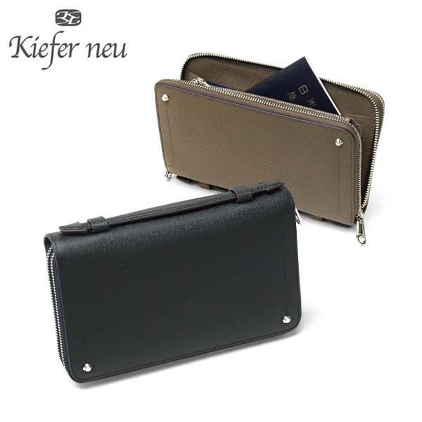 旅も日常もスマートに洗練された収納美学落ち着きと高級感のある、エレガントなオーガナイザー。カラー展開：グレー(12)、ネイビー(73)キーファーノイ クラッチバッグ Kiefer neu メンズ ブランド 財布 ビジネスバッグ 本革 小さめ...