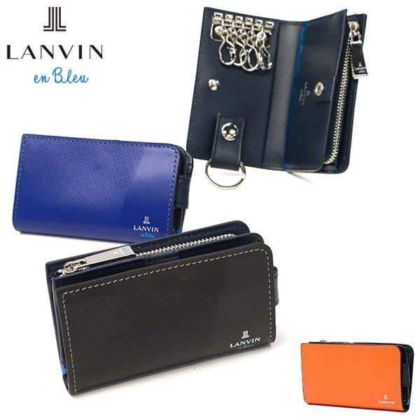 実用性も重視した小銭入れ付キーケースシックで上品な艶感が魅力のガラスレザーに部分的にサフィアーノ調のエンボス加工を施し、アパレル等で多用されるLANVIN en Bleuらしい切り替えを表現した『パーシャル』シリーズのキーケース。カラー展開...