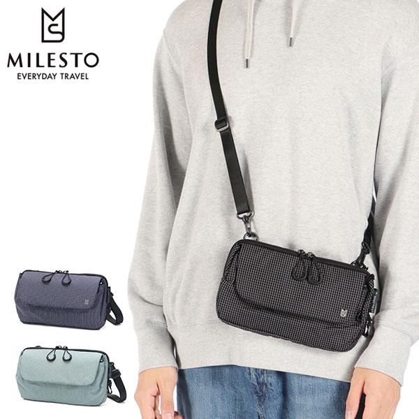 これ一つで何役も実力派ミニショルダー収納力・軽さ・耐水性に優れたミニショルダーバッグです。カラー展開：ブラック(7643280)、スレートネイビー(7643279)、ブルーグレー(7643278)ミレスト ショルダーバッグ MILESTO ...