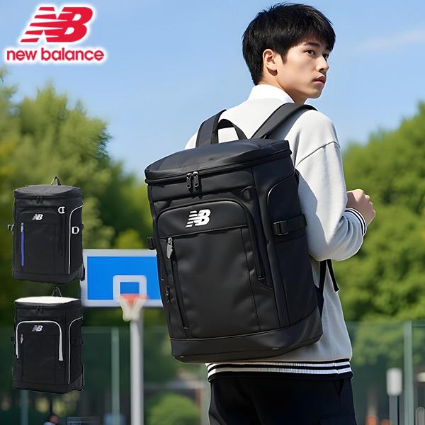 抜群の収納力で便利な高機能モデル通学や部活、レジャーシーンまでマルチに対応できるスクエアリュック。カラー展開：クロ、クロシロ、ブルーニューバランス リュック メンズ レディース 大容量 通学 new balance おしゃれ 軽量 ブランド...