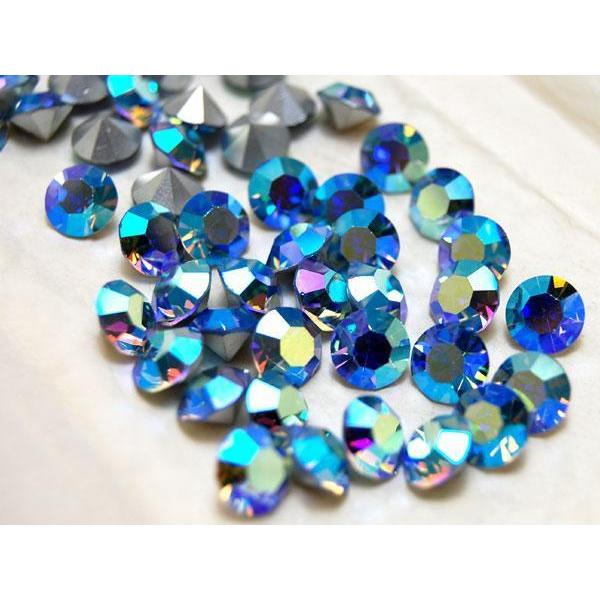 ヴィンテージ スワロフスキー art.1100 LIGHT SAPPHIRE AURORE BOREALE ss40　6/12gross