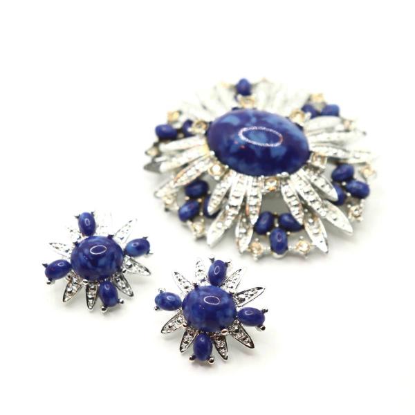 1970s SARAH COVENTRY “Anniversary”Vintage starburst brooch ＆ earrings set