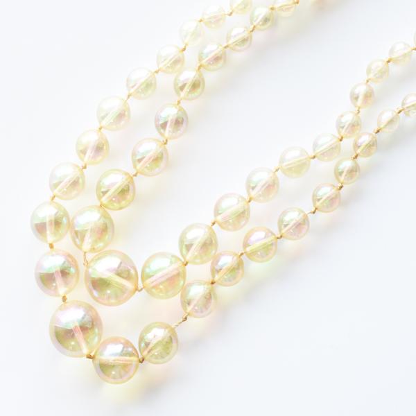 Vintage　Richelieu 1950's aurora acrylic　2 series　necklace