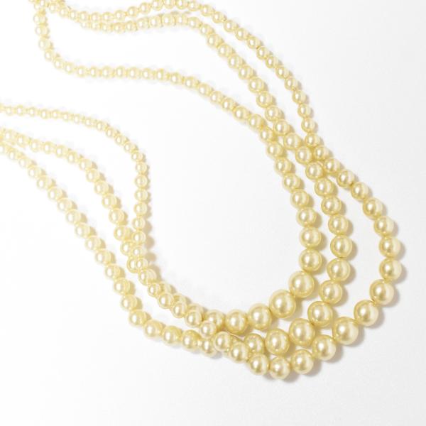 Vintage　1940’s  3 in a row pearl  necklace