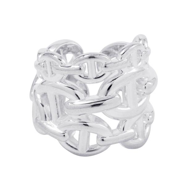 エルメス リング シェーヌダンクル アンシェネGM Enchainee SV925シルバー リングサイズ48 HERMES 指輪[取扱店舗]心斎橋本店[管理番号]10871249[ランク]未使用[ブランド]エルメス（HERMES）[状態]表...