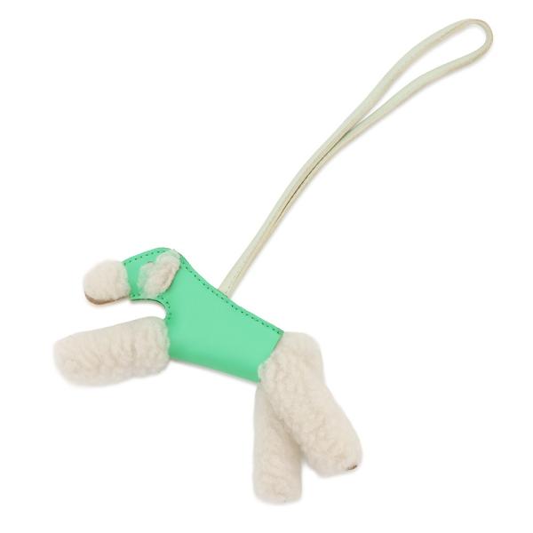 エルメス バッグチャーム バディ ヴェールコミック/ヴェールフィズ ラムスキン/ムートン U刻印[取扱店舗]青山表参道店[管理番号]10973134[ランク]中古S[ブランド]エルメス（HERMES）[状態]表面/クセ、汚れ、毛羽立ちにおい...