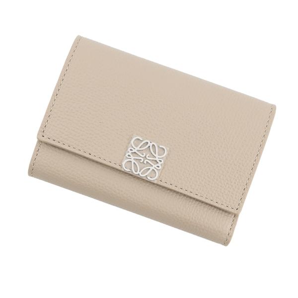 ロエベ 三つ折り財布 アナグラム バーティカル ウォレット スモール カーフレザー C821S33X12 LOEWE[取扱店舗]倉庫在庫[管理番号]11012702[ランク]未使用[ブランド]ロエベ（LOEWE）[状態]内側/極僅かな汚れ、...