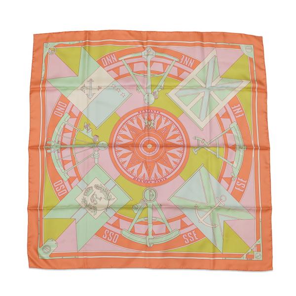 エルメス スカーフ カレ90 六分儀 SEXTANTS HERMES シルク[取扱店舗]銀座本店[管理番号]11041818[ランク]中古S[ブランド]エルメス（HERMES）[状態]表面/糸つれ、汚れ、シミ、シワ箱/スレ、汚れ、凹みにおい...